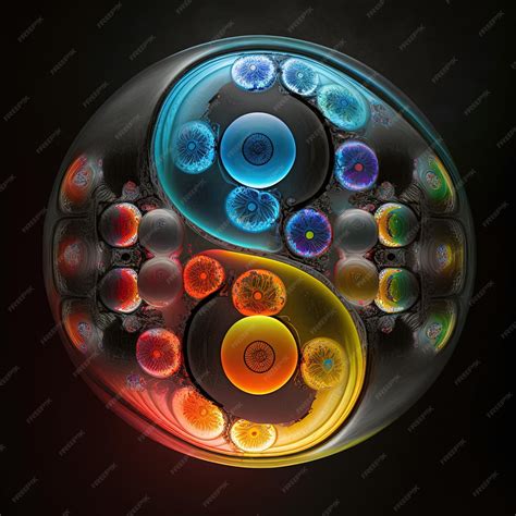 Premium Photo Colorful Yin And Yang Made Of Color Combinations