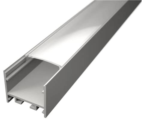 Profil Led Tavan Mobila Si Perete Aplicat Negru H23 4mm Tip Dispersor Alb