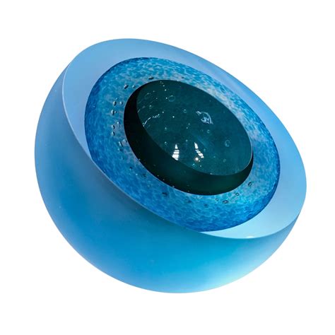 Frosted Bubbled Double Bubble Rebecca Heap New Zealand Glassworks