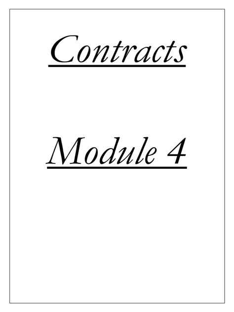 module 4 contracts pdf lawsuit consideration