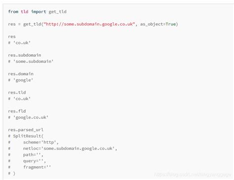 获取顶级域名与一级域名的python库 Tldpython Tld库 Csdn博客