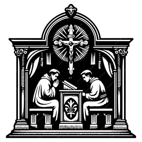 Premium Vector Confessional Icon Holy Week Related Vector