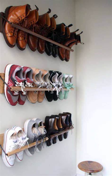 Diy Shoe Storage Wall Mounted Shoe Rack Ideas Shoe Rack On Wall Ideas Shoe Storage Ideas