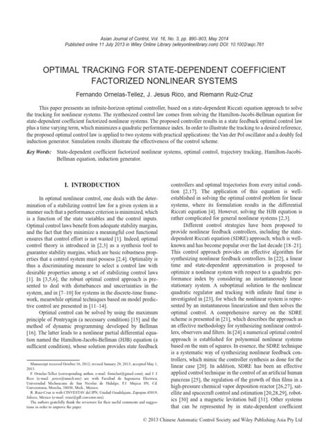 asian journal of control 2013 ornelas tellez optimal tracking for