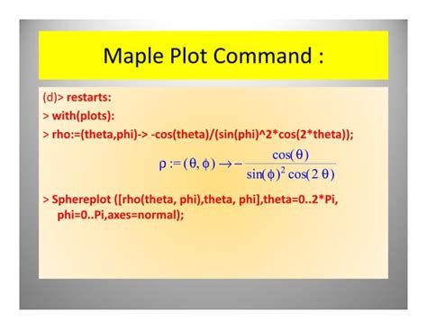 Multivariable Calculas With Mapple Plot Ppt