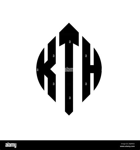 Kth Circle Letter Logo Design With Circle And Ellipse Shape Kth