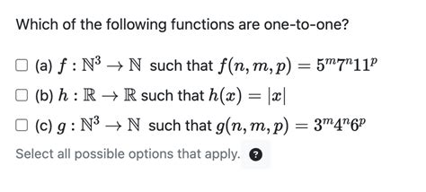 Solved Which Of The Following Functions Are Onto A Fc→r