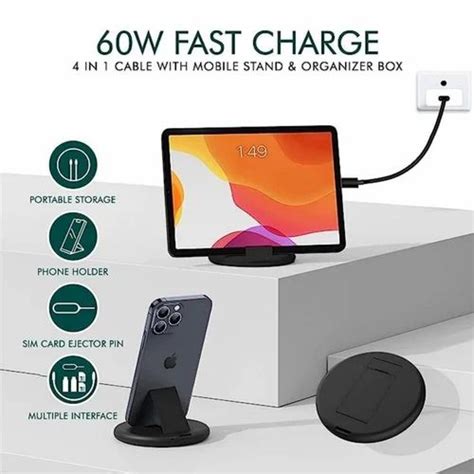 Usb Data Cable Multi Functional Fast Charging Data Cable Set All In One