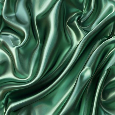 A Green And Silver Abstract Background With A Green And White Swirl Premium Ai Generated Image
