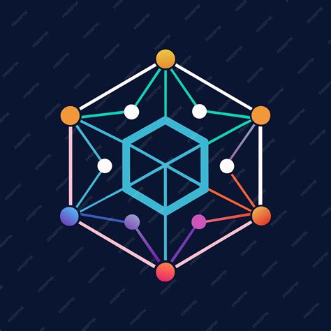A Simple Colorful Illustration Of A Hexagonal Framework With Interconnected Nodes Symbolizing