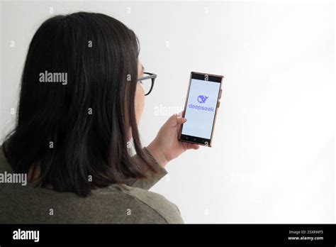 Mexico City Mexico Feb 21 2025 Deepseek Mobile Application Is A Chinese Open Source High