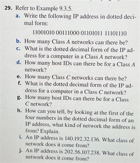 Solved Refer To Example A Write The Following IP Chegg