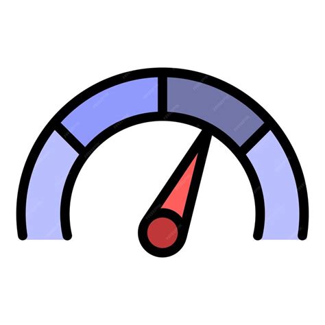 Premium Vector Speedometer Icon Outline Vector Meter Indicator Speed High Low Color Flat