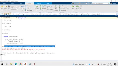 Python Error TypeError NoneType Object Is Not Iterable Issue Fooof Tools Fooof GitHub