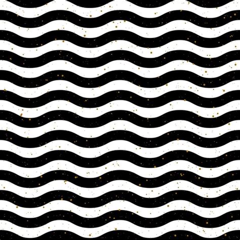 웨이브 흑백 원활한 패턴 벡터 프리미엄 벡터