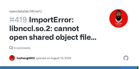 Importerror Libncclso2 Cannot Open Shared Object File No Such File Or Directory · Issue