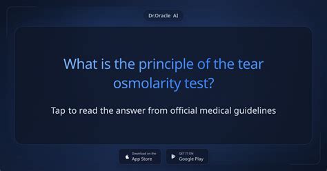 What Is The Principle Of The Tear Osmolarity Test