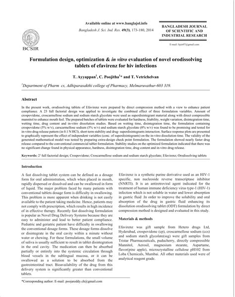 PDF Formulation Design Optimization In Vitro Evaluation Of Novel Orodissolving Tablets Of
