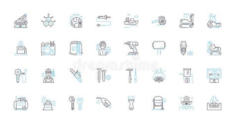 efficient planning linear icons set productivity optimization