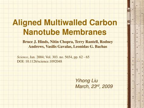 Ppt Aligned Multiwalled Carbon Nanotube Membranes Powerpoint Presentation Id3220117
