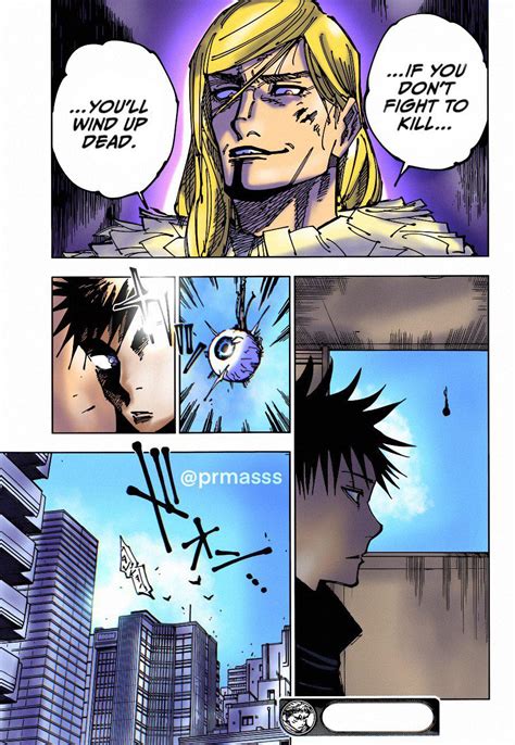 Jujutsu Kaisen Chapter 169 Double Spread Page Coloring R Jujutsukaisen