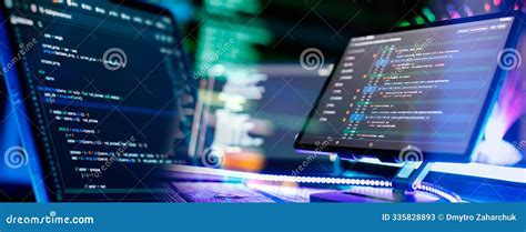 digital technology industry concept development of programming and
