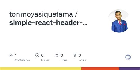 GitHub Tonmoyasiquetamal Simple React Header Footer Layout
