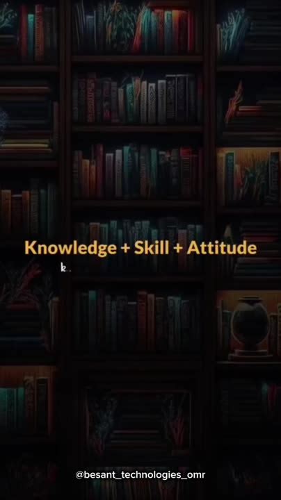 Besant Technologies Omr On Linkedin Knowledge Skill Attitude Success Motivation Inspiration