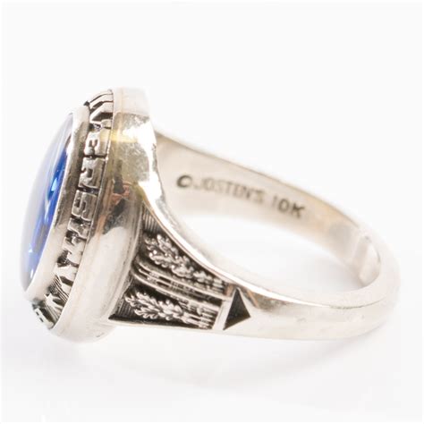 10k White Gold Duke University Class Ring Ebth