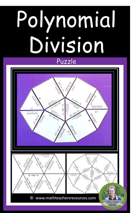 Polynomial Division Puzzle Precalculus Activities Polynomials