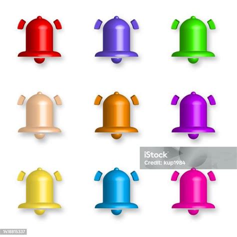 컬러 벨 세트 3d 벡터 일러스트레이션 0명에 대한 스톡 벡터 아트 및 기타 이미지 0명 3차원 형태 Brand Name Online Messaging