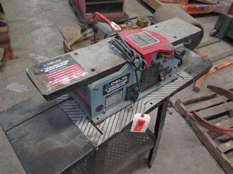 s6 delta 6 variable speed bench jointer on wolfcraft stand