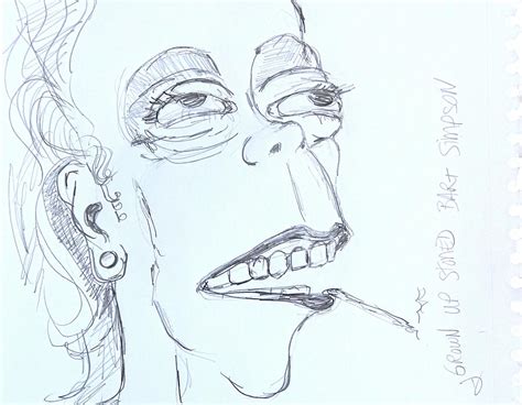 Images From My Personal Sketchbook Grown Up Stoned Bart Simpson