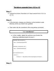Terraform Upgrade From V12 To V13 And V13 To V14 1 Pdf Terraform Upgrade From V12 To V13 Step