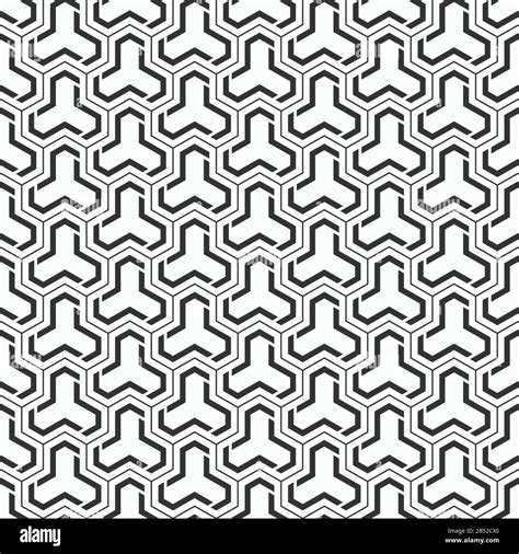 Abstract Seamless Pattern Modern Stylish Texture Geometric Tiles With Triple Elements Chevron