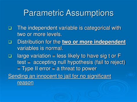 Ppt Parametric Versus Nonparametric Statistics When To Use Them And Which Is More Powerful