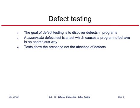 Defect Testing Pdf
