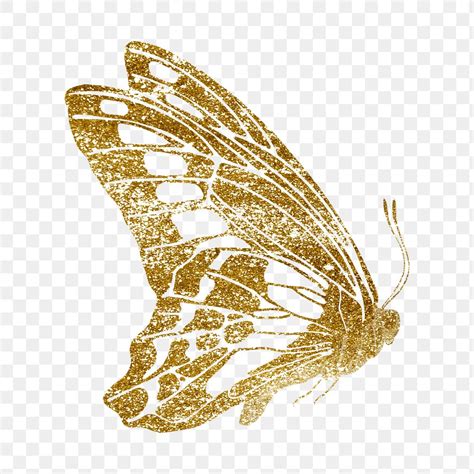 Aesthetic Gold Butterfly Png Images Free Photos Png Stickers