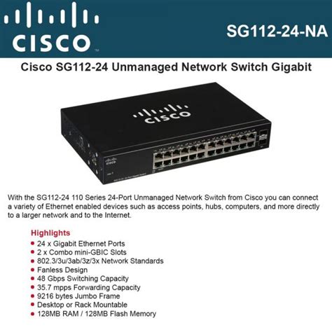 Cisco SG102 24 NA Smart 24 Port Gigabit Unmanaged Switch Tech Nuggets