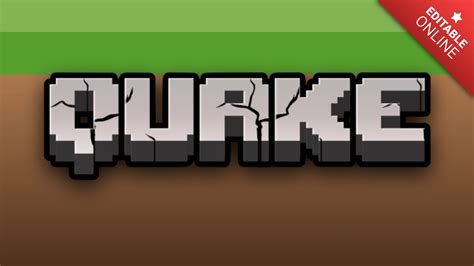quake minecraft 3d text effect generator