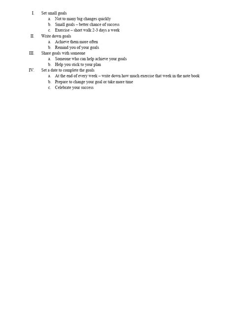 Set Small Goals Pdf
