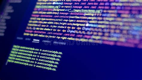 Software Developer Doing Css Coding Code Backgroud Stock Image Image