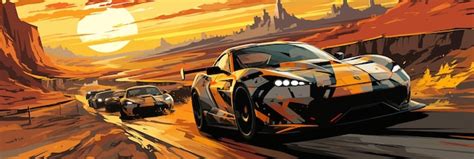 Premium AI Image Vector Illustration Of Need For Speed NFS Game