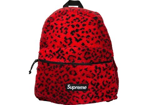 Supreme White Leopard Backpack