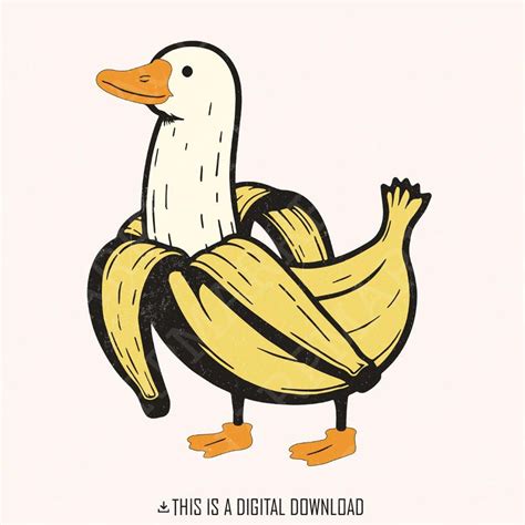 Funny Banana Duck PNG Cute Banana Duck Sublimation Digital Download Halloween Ghost Banana