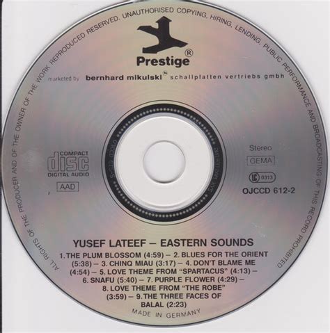 Yusef Lateef Eastern Sounds Cd Deform Müzik