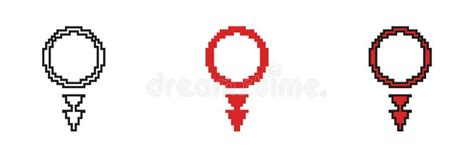 Male Symbol Pixel Art Icon Set Masculinity Gender Identity And Male Representation Symbol