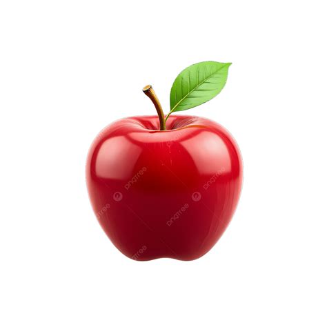 تفاحة حمراء مشرقة تطفو تفاحة عائمة تفاحة حمراء زاهية فاكهة حمراء Png