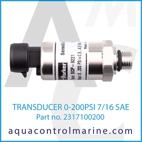 Transducer 0 200psi 7 16 Sae Hro Sr Aquacontrol Marine