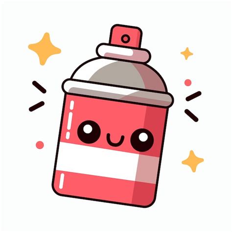 스프레이 페인트 아이콘 고립 된 만화 터 일러스트레이션 프리미엄 벡터